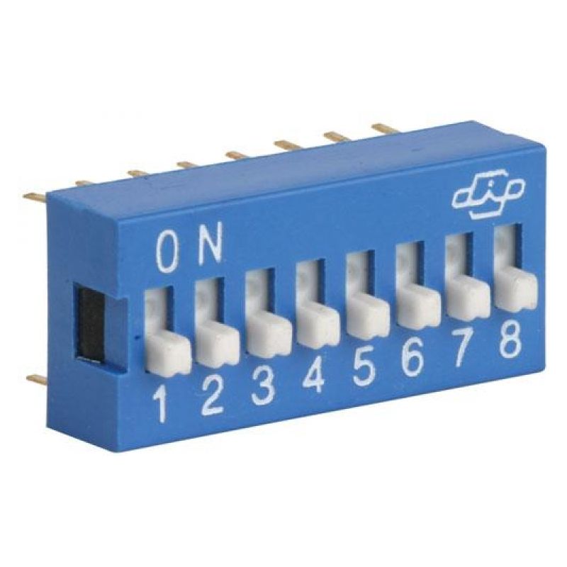 Switch deslizable (Dip Switch) de 8 posiciones