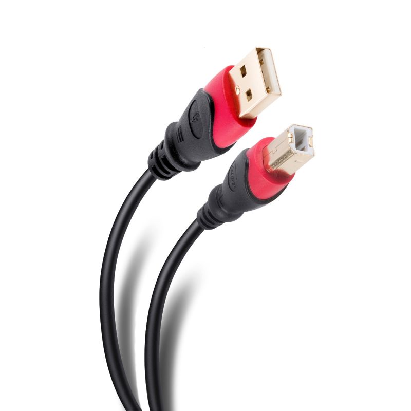 Cable USB a USB tipo B de 7,2 m reforzado con conectore